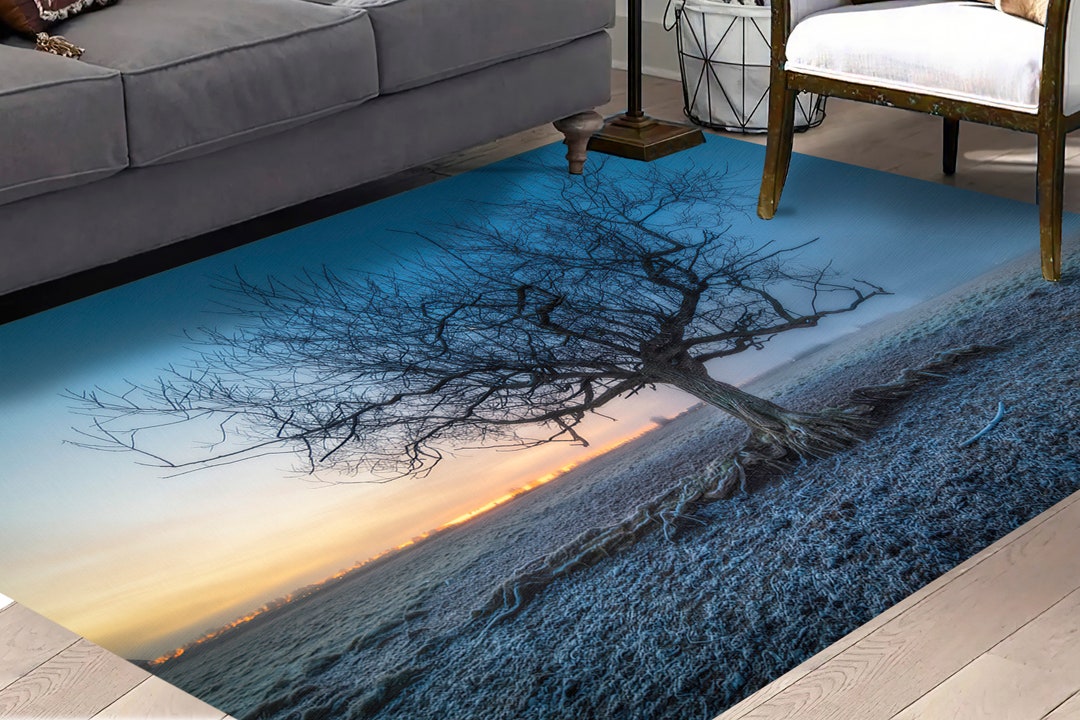 Tree Rugs, Tree Landscape Rug, Nature Landscape Rug, Farmhouse Rug ...
