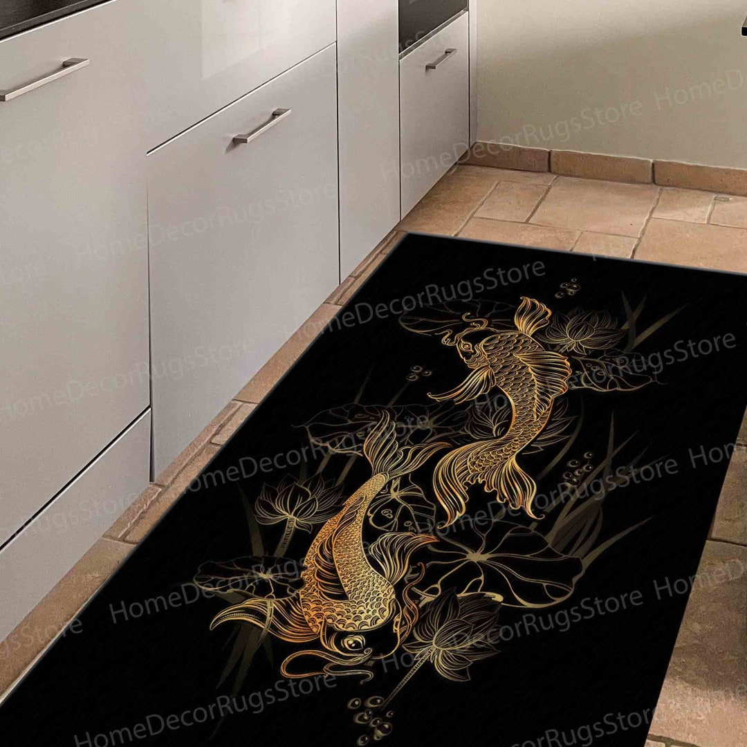 Modern Rug, Asian Spiritual Symbols Rug, Asian Spiritual Symbols Rugs ...