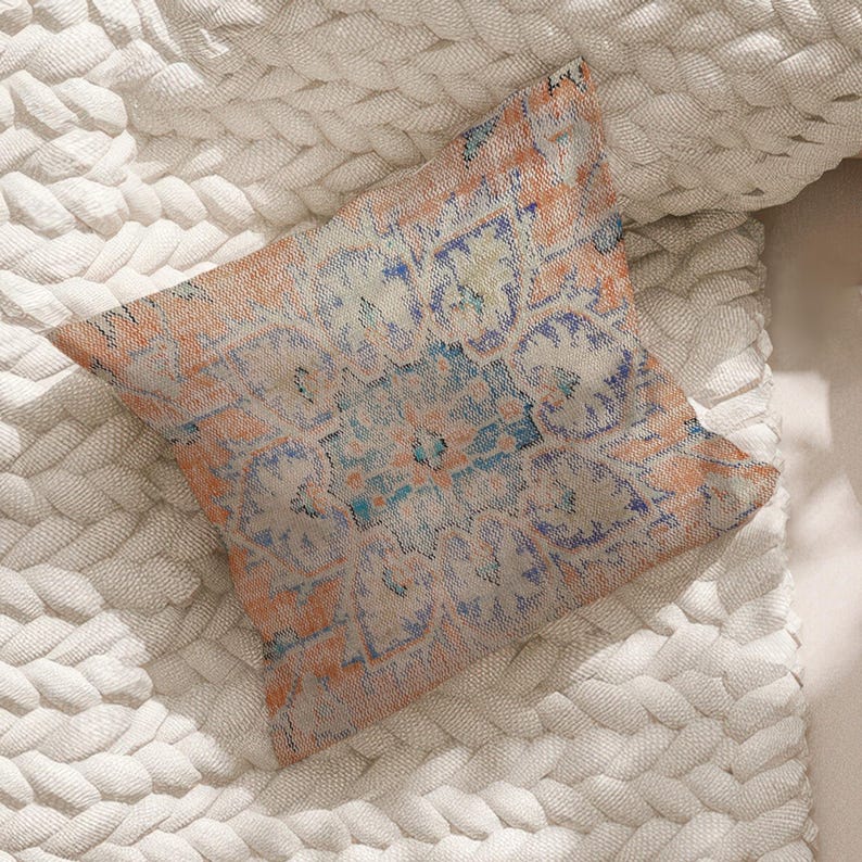Blue Pillow Cover, Oriental Pillow, Gift for Him, Cushion Cover, Home ...