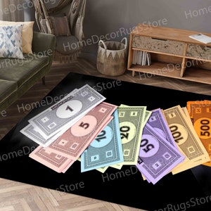 Monopoly Rug, Money Rugs, Board Game Rug, Modern Rug, Nursery Rug ...