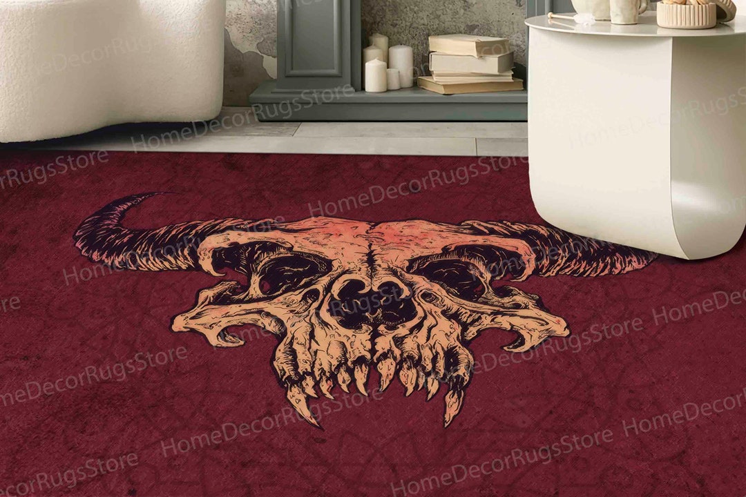 Stair Rug, Modern Rug, Horror Rug, Thin Rugs, Devil Rug, Gift for the ...