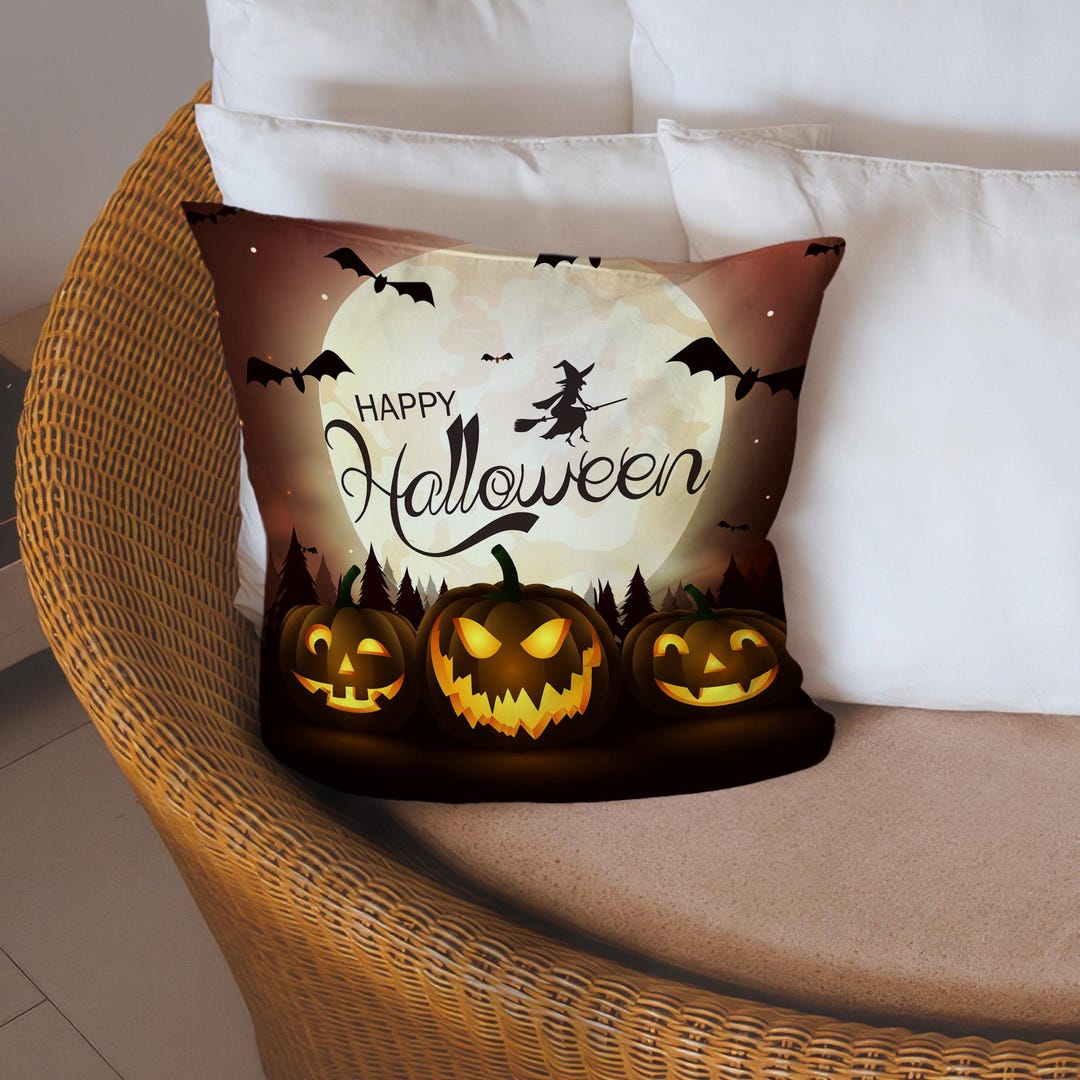 Decorative Halloween Pillow, Scary Pumpkin Pillow, Halloween Gift Idea ...