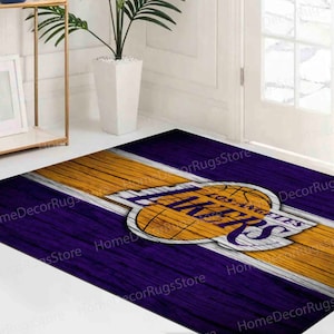 Basketball Rugs, Los Angeles Lakers Rug, Custom Rug, Housewarming Gift ...