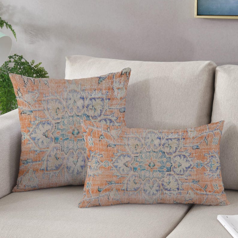 Blue Pillow Cover, Oriental Pillow, Gift for Him, Cushion Cover, Home ...