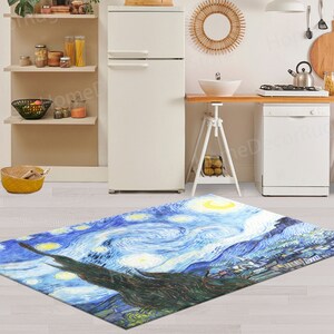 Reproduction Rugs, the Starry Night Rug, Van Gogh Rugs, Gift Rug ...