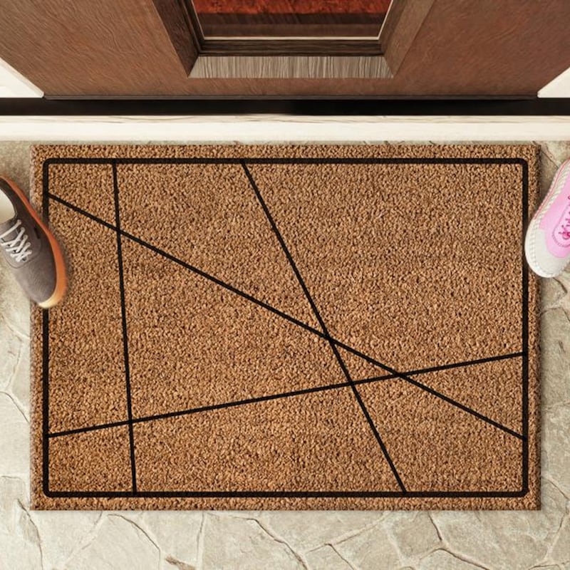 Geometric Coir Door Mat - Etsy