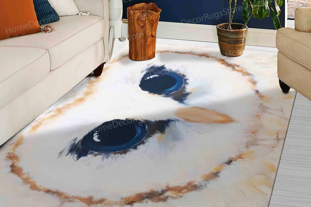 Modern Owl Rugs, Animal Rug, Office Decor Rugs, Owl Painting Rugs, Thin ...