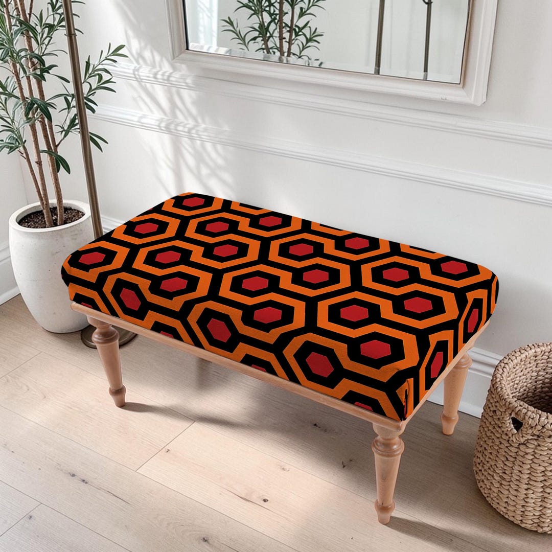 Shining Bench, Trendy Bench, Geometric Bench, Orange Furniture, Boho ...