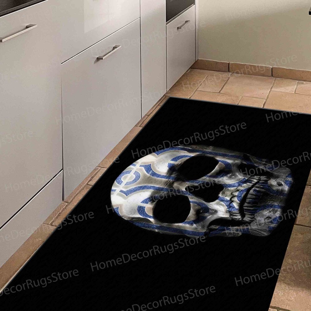 Entryway Rugs, Abstract Skull Rug, Horror Rug, Classic Rug, Modern Rug ...
