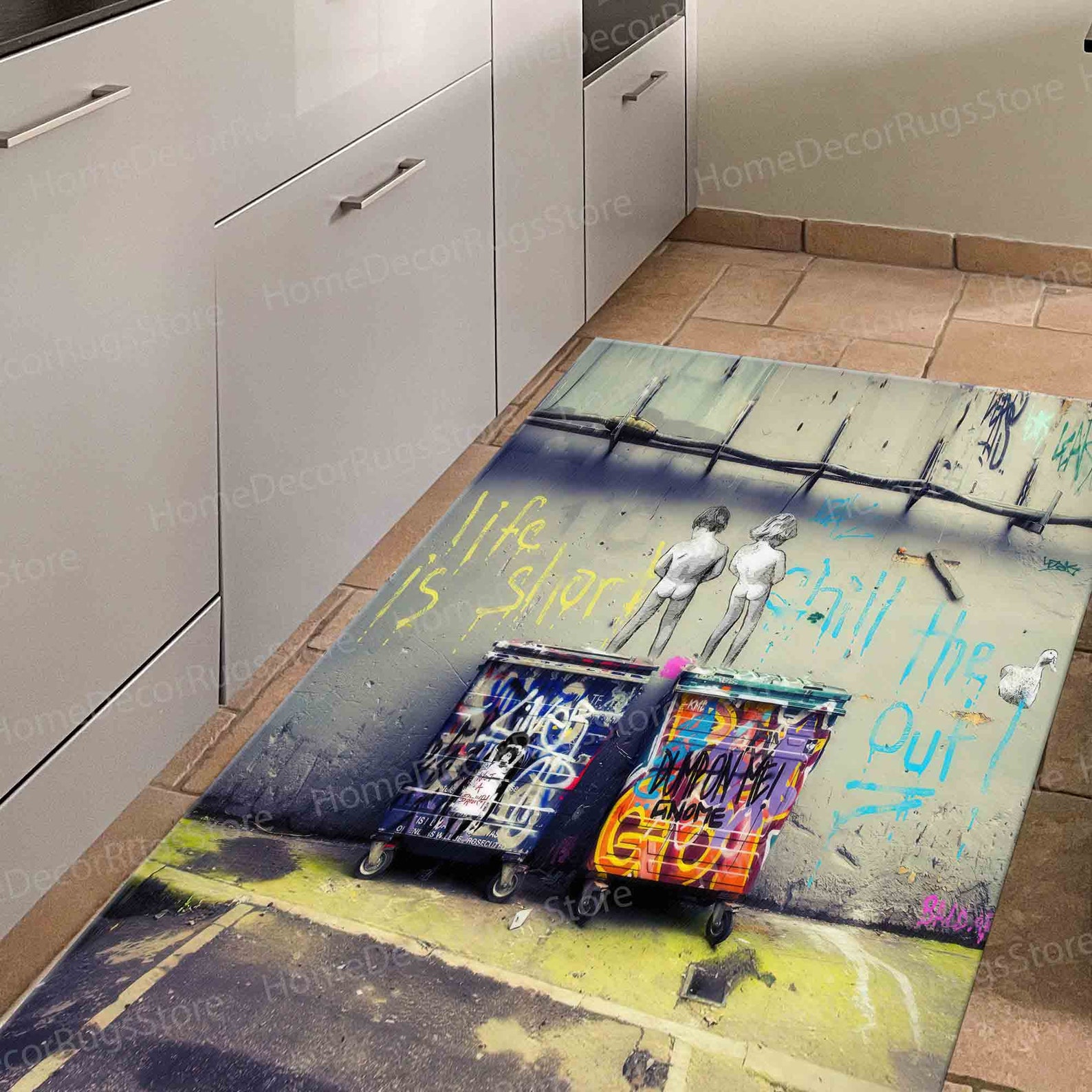 Banksy Peeing Boys Rugs Banksy Boy Rugs Naked Boys Rug - Etsy