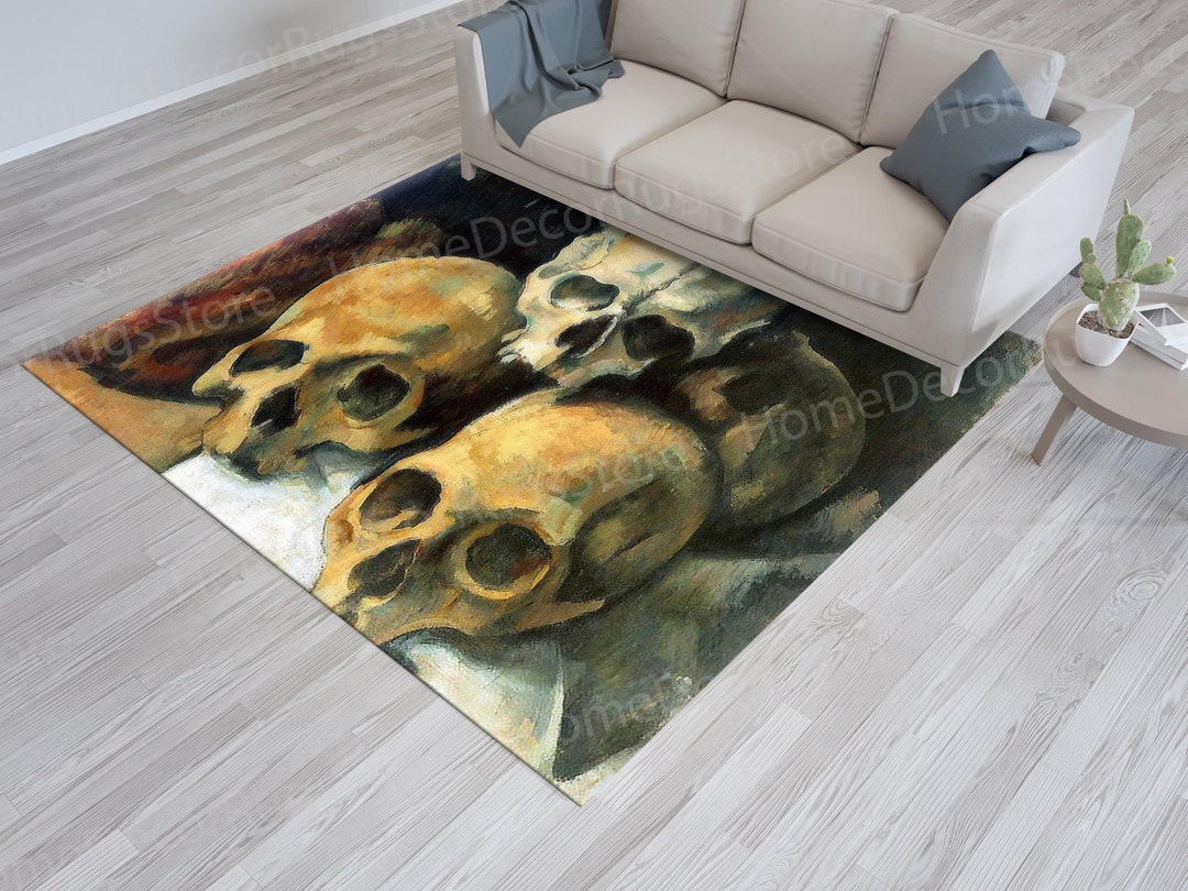 Paul Cezanne Pyramid of Skulls Rug, Personalized Rugs, Large Rugs, Man ...