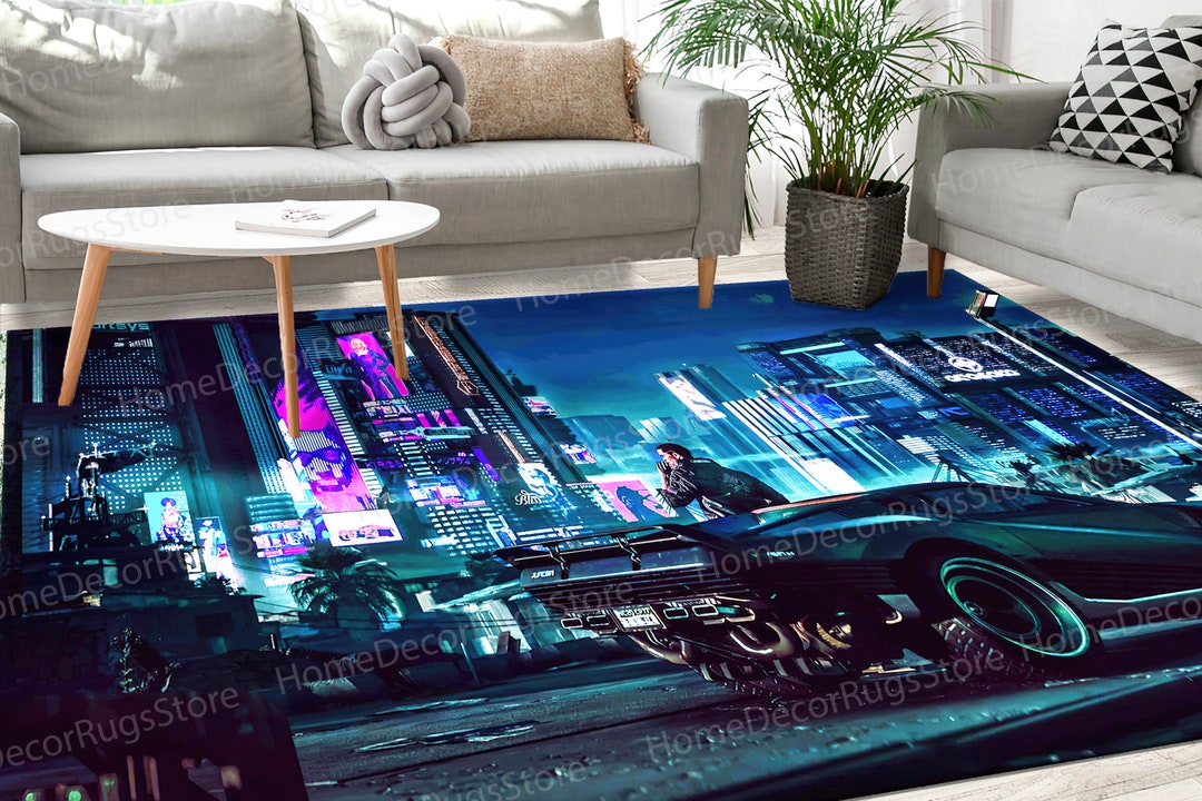 Modern Rugs, Game Character Rugs, Futuristic Street Rug, Non Slip Rugs ...