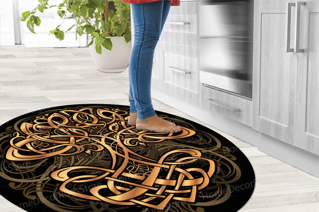 Tree of Life Rugs, Gold Rug, Trendy Rug, Round Rug, Wall Hanging Rug ...