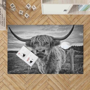 Scottish Highland Cattle Photo Rugs, Animal Rugs, Accent Rugs, Wildlife ...