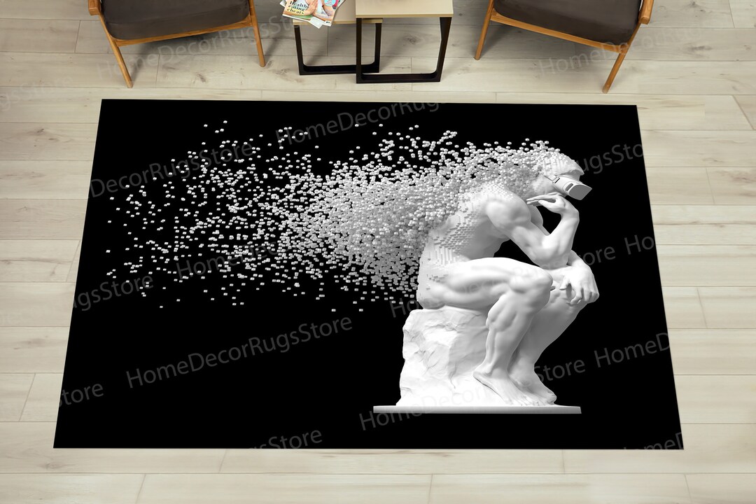 Modern Sculpture Rug, Black and White Rug, Trendy Rugs, Modern Rug ...