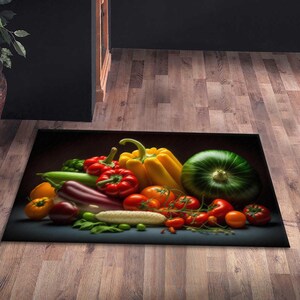 Vegetables Rugs, Healthy Eating Rugs, Kitchen Rugs, Modern Rugs ...