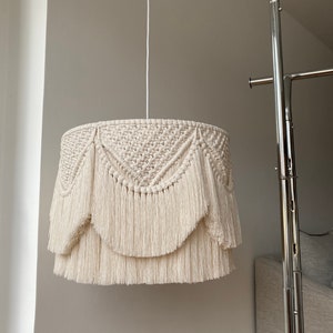 Chic Designer Chandelier, Beautiful Macrame Chandelier, Bohemian Lamp ...