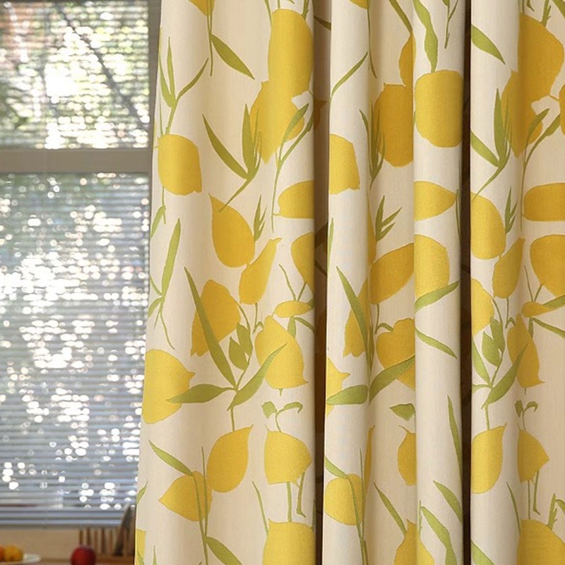 Lemon Curtains - Etsy