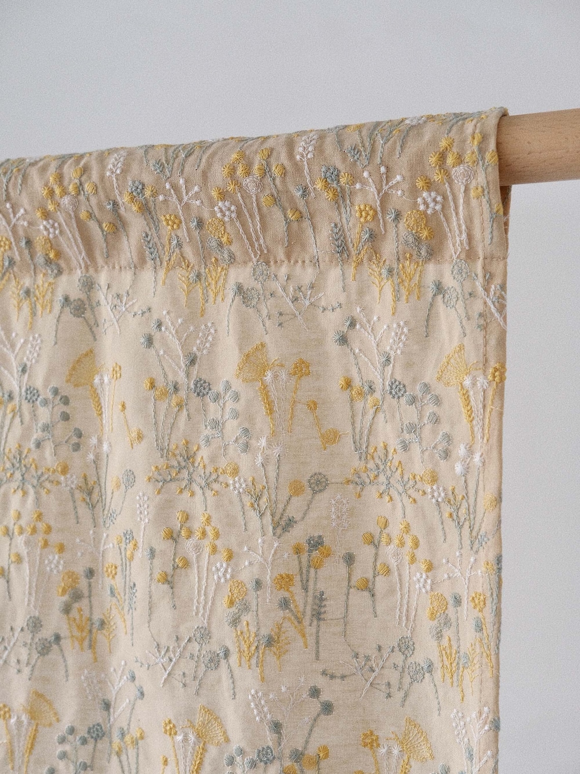 Mateo Embroidered Door Curtain, Noren Curtain, Linen Cotton Curtain ...
