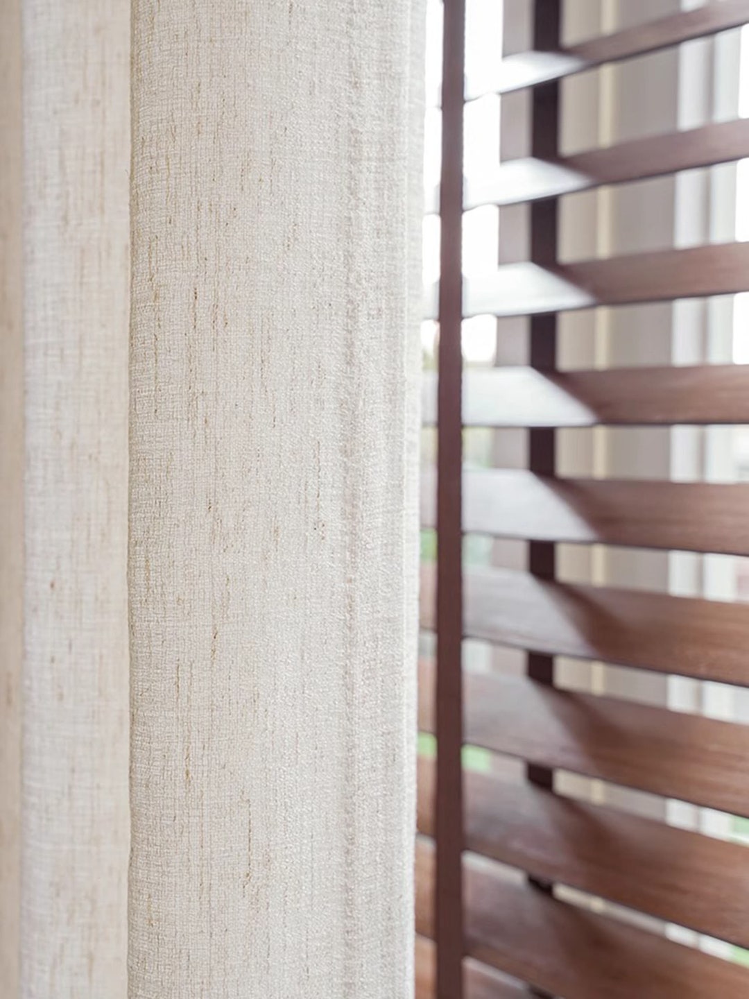 Lance Linen Sheer Curtain, Natural Curtain, Custom Curtain, Linen ...