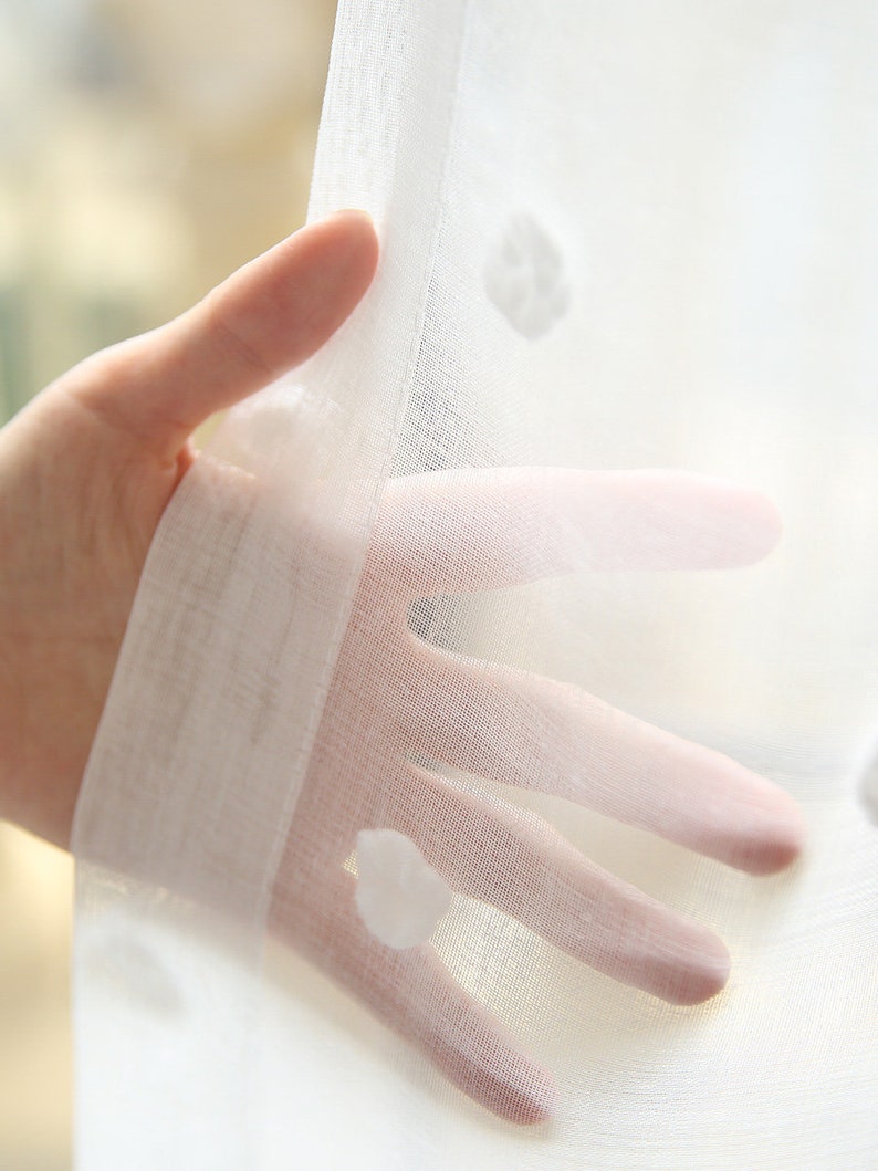 Puff Sheer Curtain, Custom Curtain Panel, White Curtain, Curtain for ...
