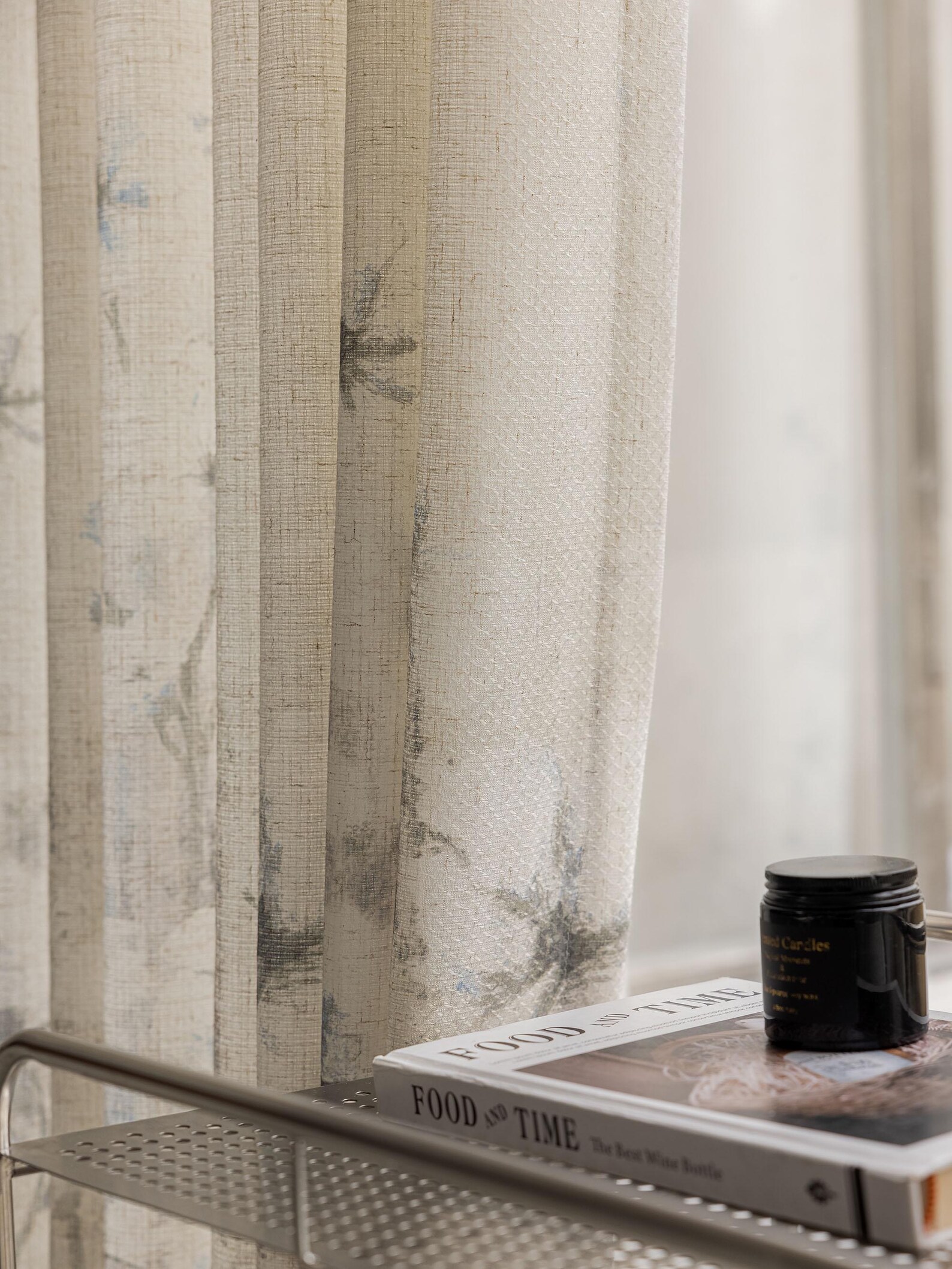 Sweeney Print Linen Sheer Curtain, Floral Print Curtain, Privacy ...