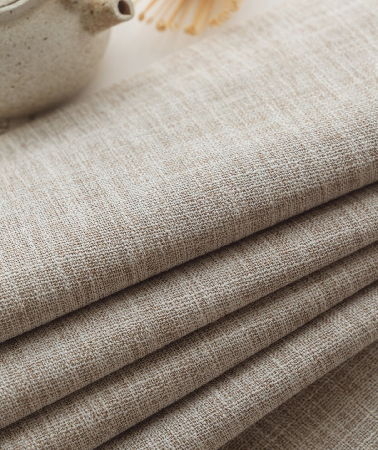 Rowena 100% Blackout Curtain, 4 Colors, Linen Blackout Curtain, Room ...