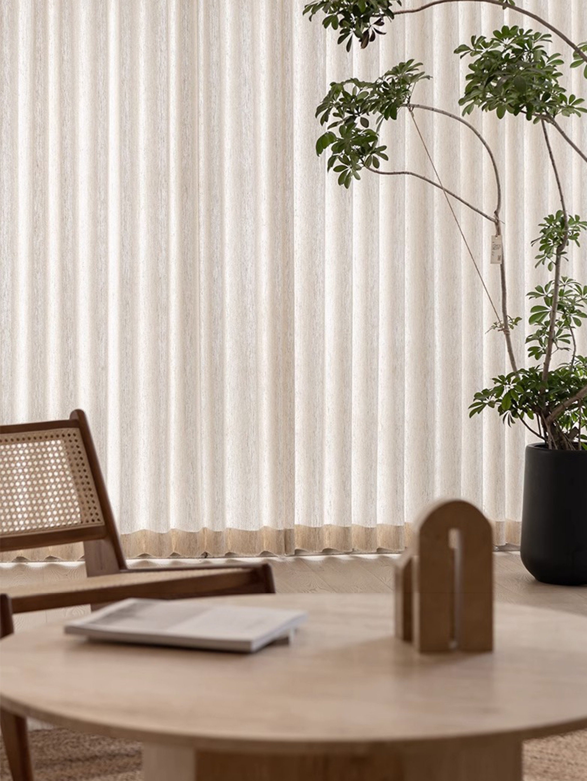 Libbie Textured Linen Sheer Curtain, Natural Curtain, Custom Curtain ...