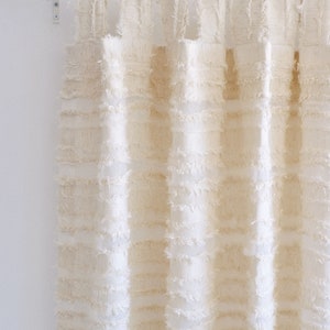 Ramos Cotton Sheer Curtain, 3 Colors, Linen Cotton Curtain, Natural ...