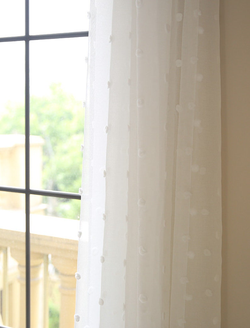 Puff Sheer Curtain, Custom Curtain Panel, White Curtain, Curtain for ...