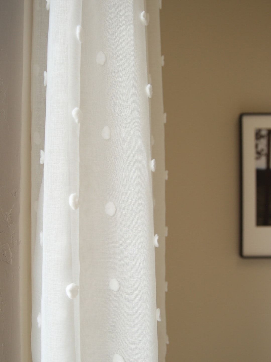 Puff Sheer Curtain, Custom Curtain Panel, White Curtain, Curtain for ...