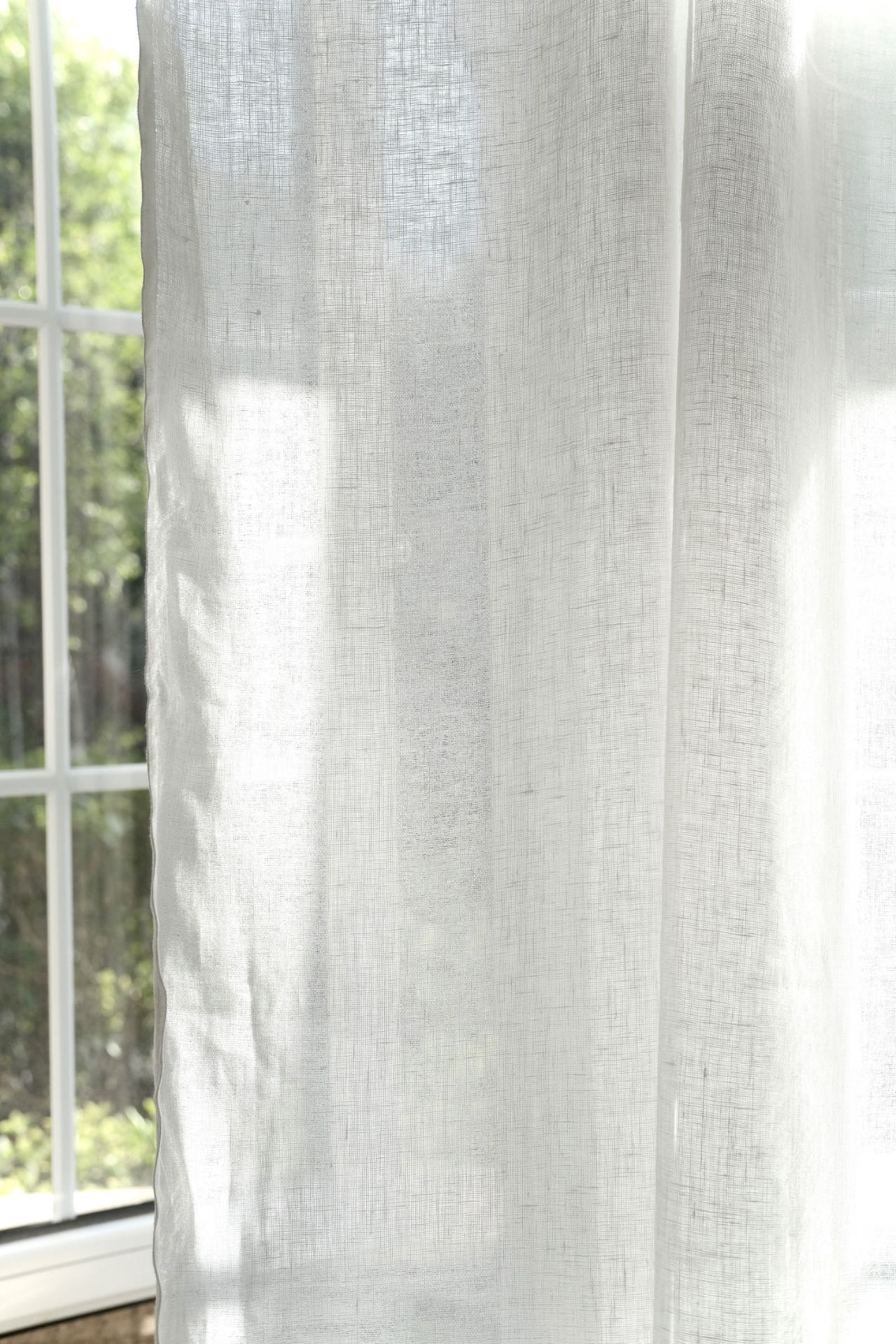 Jonty 100% Linen Curtain, 6 Colors, Airy Linen Sheer Curtain ...
