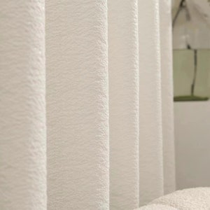 Moon Textured Sheer Curtain, White Curtain, Light Filtering Curtain ...