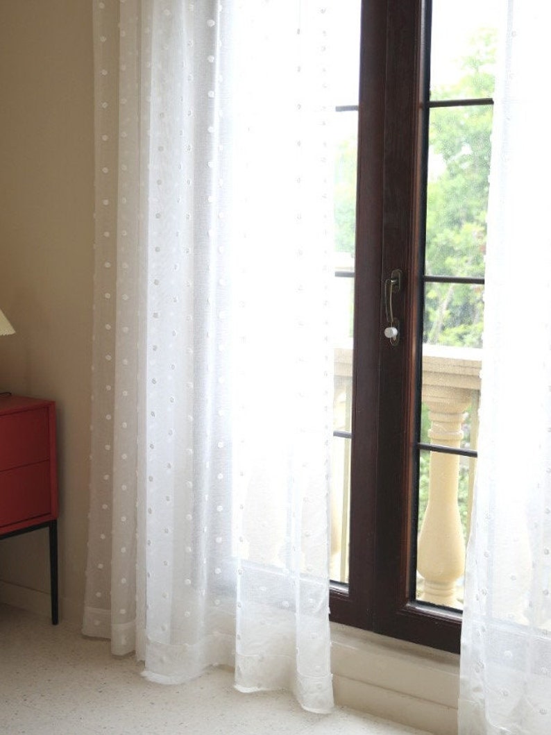 Puff Sheer Curtain, Custom Curtain Panel, White Curtain, Curtain for ...