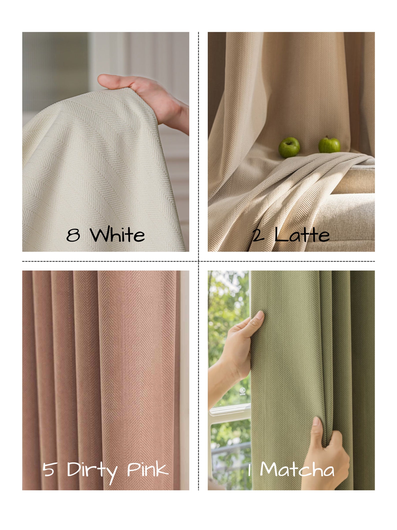 Shona Blackout Curtain, 4 Colors, Room Darkening Curtain, Thermal ...