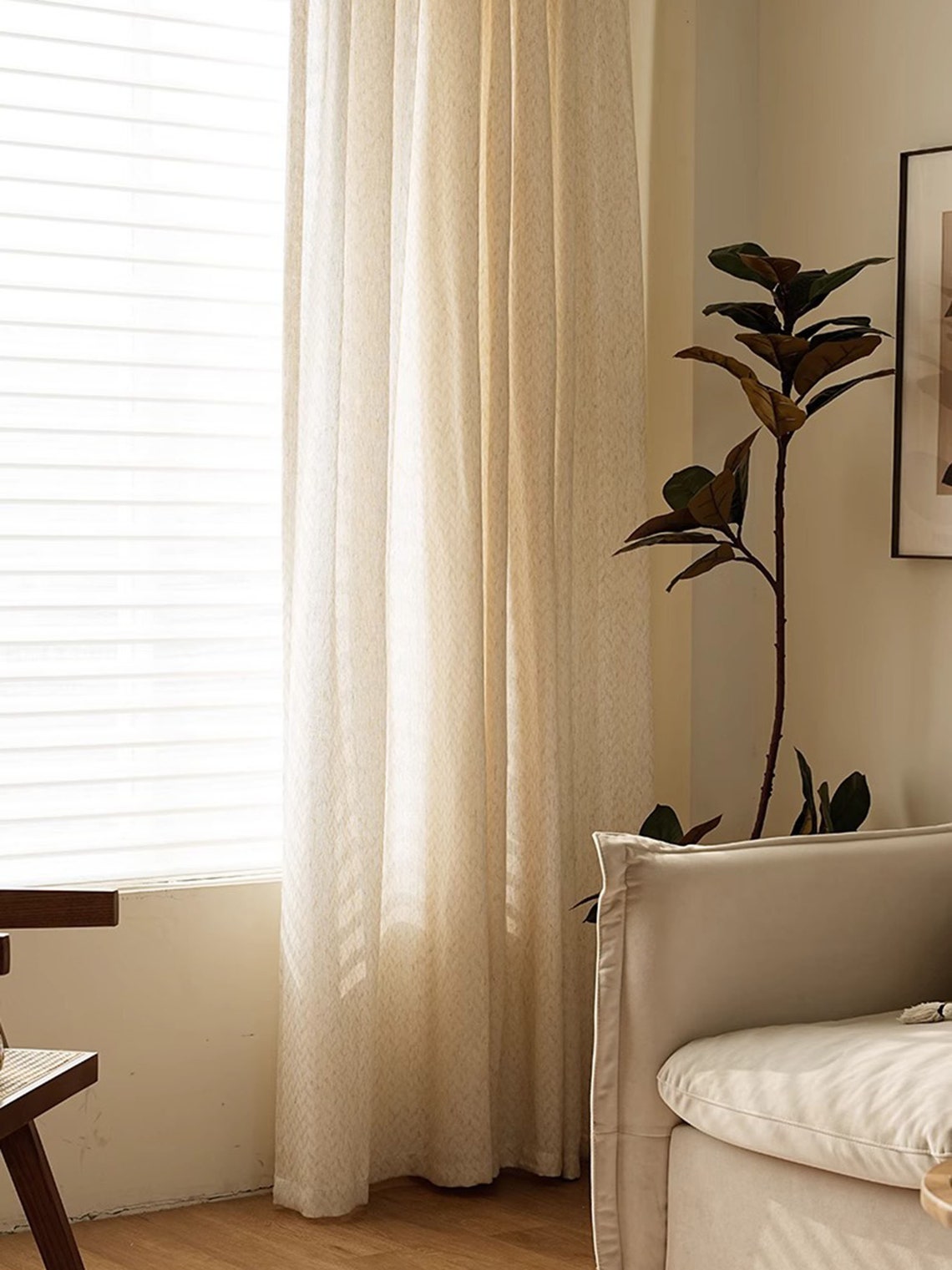 Mejia Linen Sheer Curtain, Linen Cotton Curtain, Custom Curtain for ...