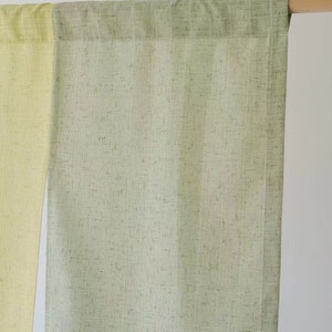 Lyman Two Tone Door Curtain, Yellow & Green Linen Noren, Door Curtain ...