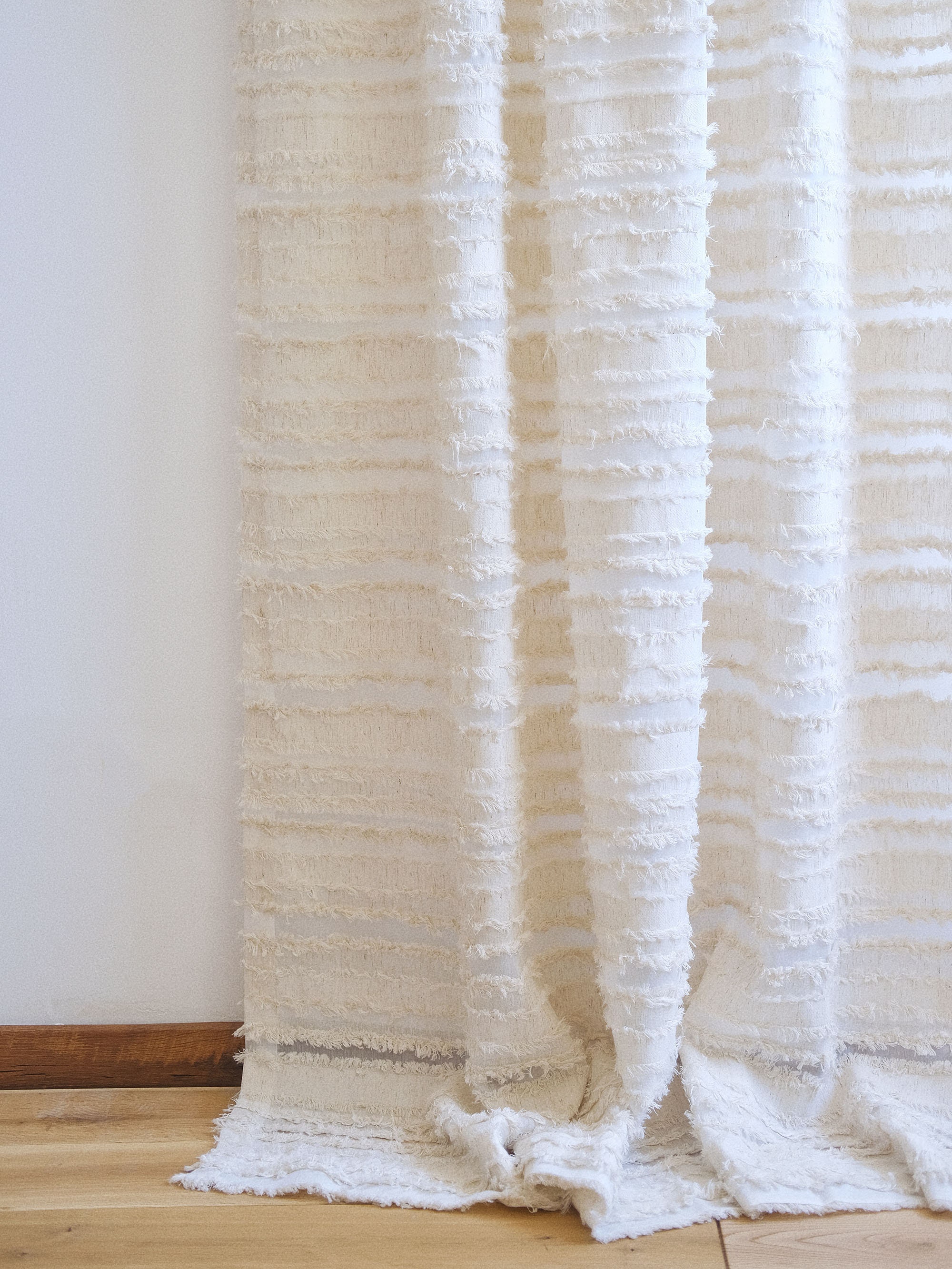 Ramos Cotton Sheer Curtain, 3 Colors, Linen Cotton Curtain, Natural ...