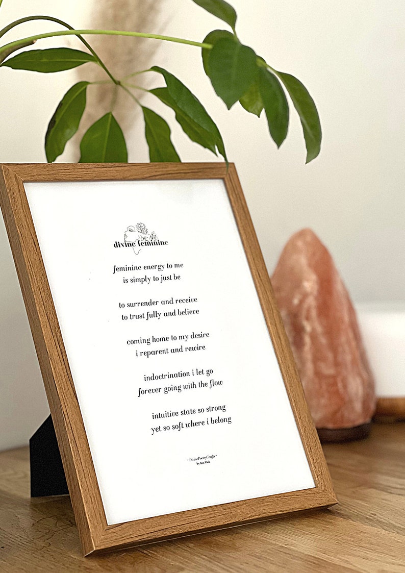 Divine Feminine ~ Original Poetry Print (digital Download, A4) by Liza ...