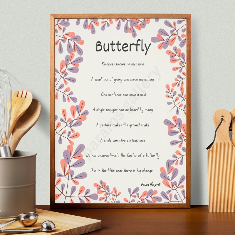 Butterfly Poem - Etsy