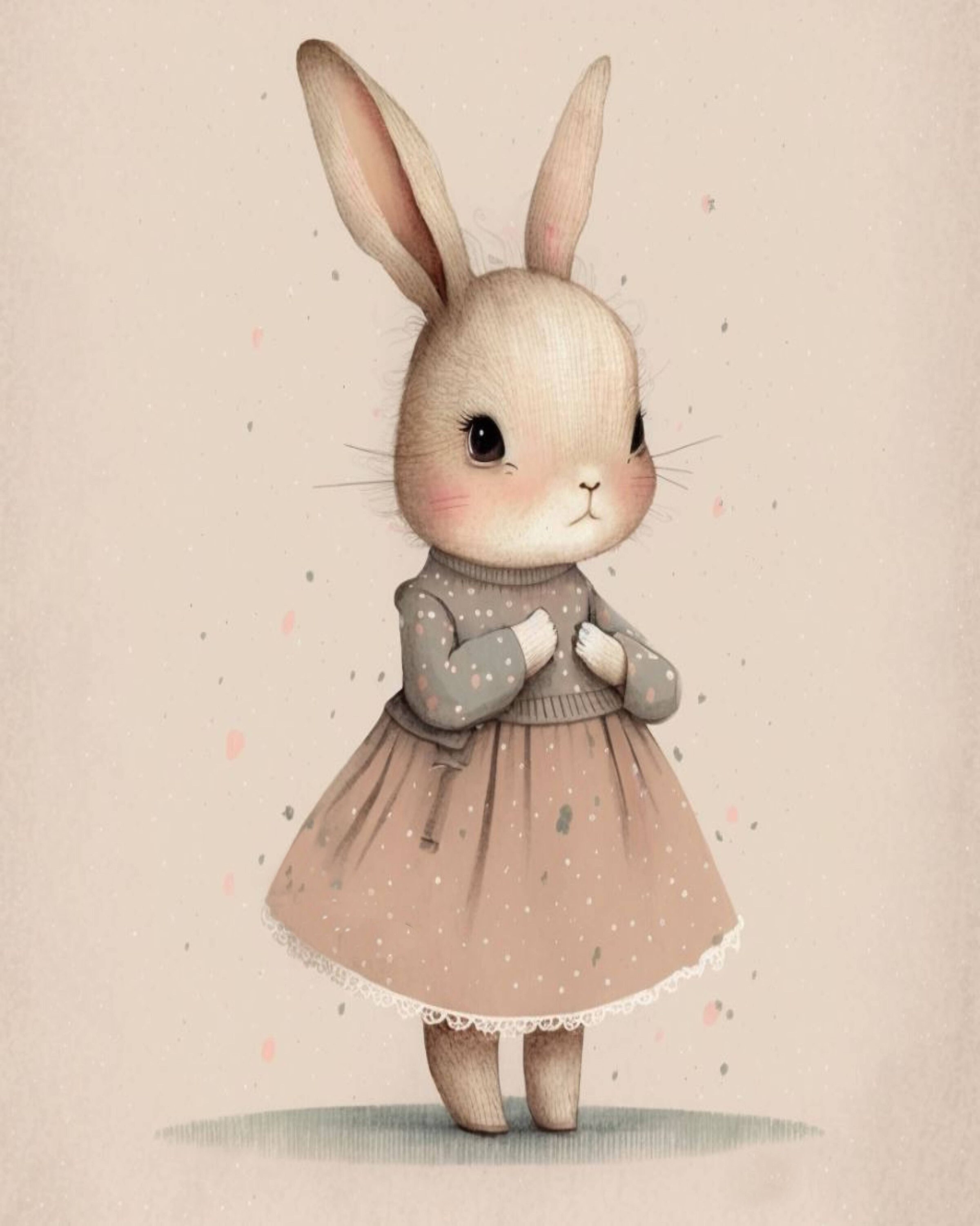 Digital Download, Nursery Decor, 8 by 10, Farm Printable, Cute Bunny in ...