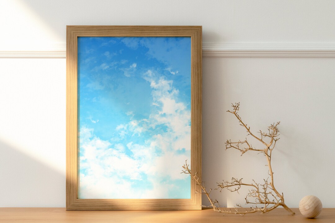 Beautiful Blue Sky Poster Sky Poster Blue Sky Scenery Art - Etsy