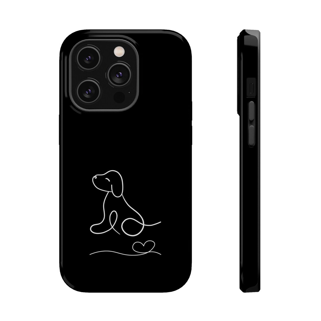 Minimalist Line Art Puppy Magsafe Tough Cases for Dog Lovers - Etsy