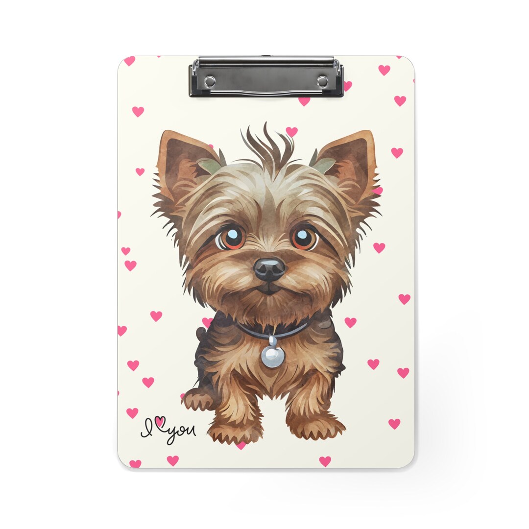 Custom Clipboard With Yorkshire Terrier - Custom Dog Teacher Clipboard ...