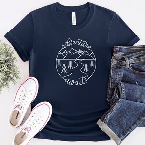 Adventure Awaits Shirt,camping Shirt,camper Gift,adventure T-shirt,camp ...