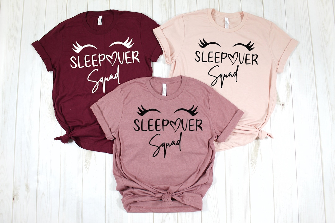 Sleepover Squad Shirt,slumber Party Squad Shirt,girls Party Shirt,girls ...