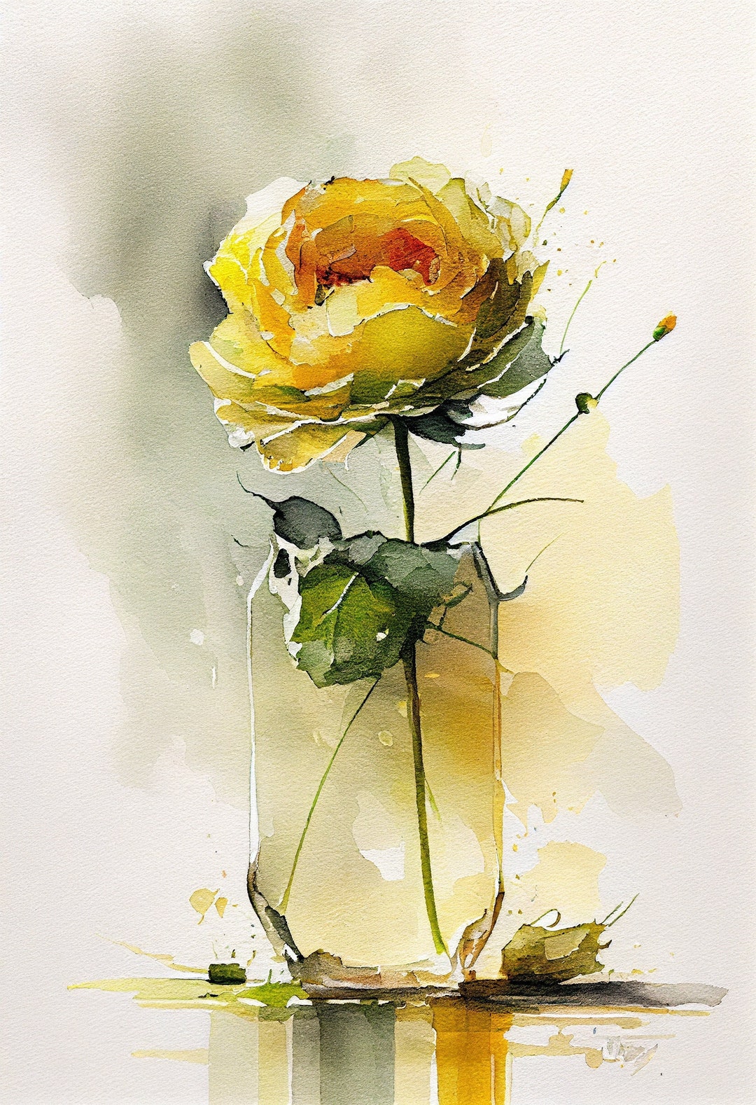 Yellow Ranunculus - Flower Art Print - Botanical Watercolors ...