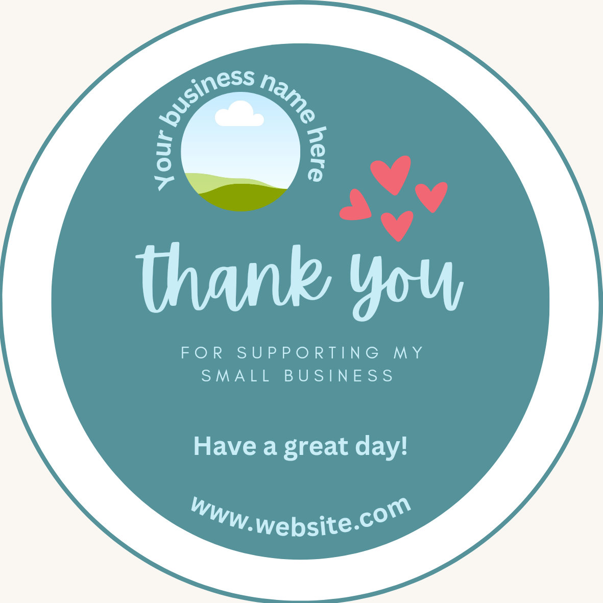 EDITABLE DIGITAL Thank You Label, Digital Templates, Digital File ...