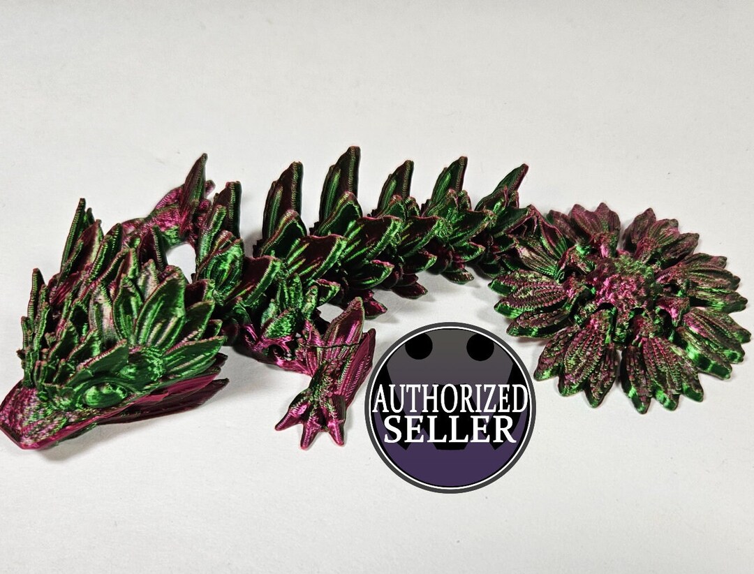 Articulated Cinderwing Dragon Sunflower Flexible 3D Printed Fantasy ...