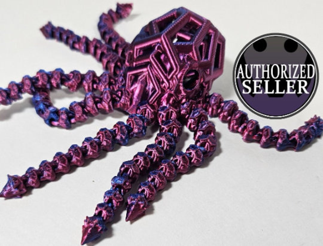 3D Printed Cinderwing Void Octopus Intricate Home Decor Sculpture Unique Conversation Piece ...